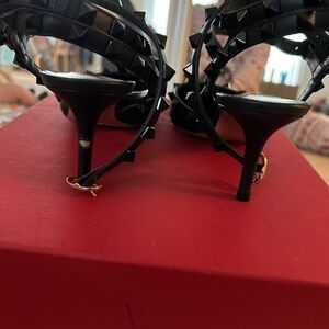 Valentino Garavani | Shoes | Valentino Black Rockstud Heels 65mm Heel ...